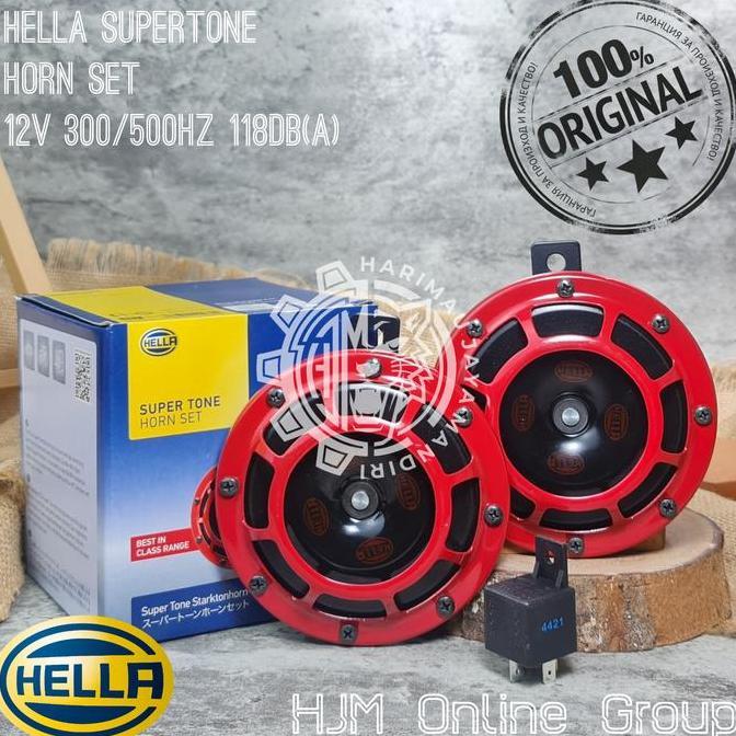 HELLA SUPERTONE HORN - HELLA 12V RED SUPER TONE HORN SET | Shopee ...