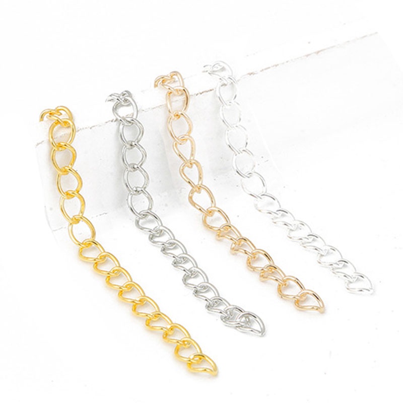 10pcs metal lengthened tail diy chain necklace tail chain connector ...