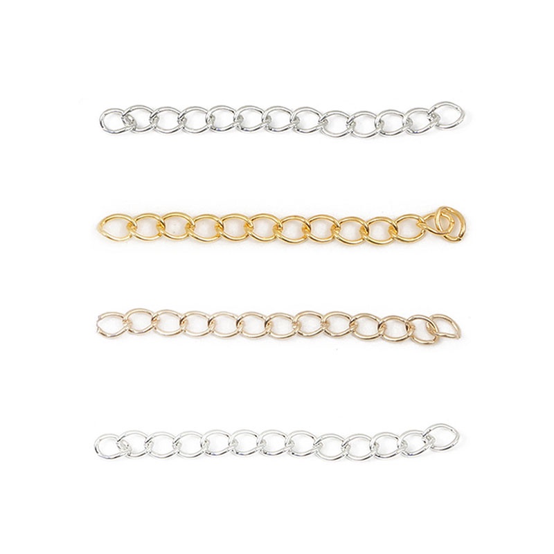 10pcs metal lengthened tail diy chain necklace tail chain connector ...