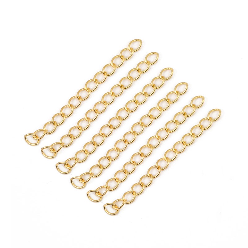 10pcs metal lengthened tail diy chain necklace tail chain connector ...