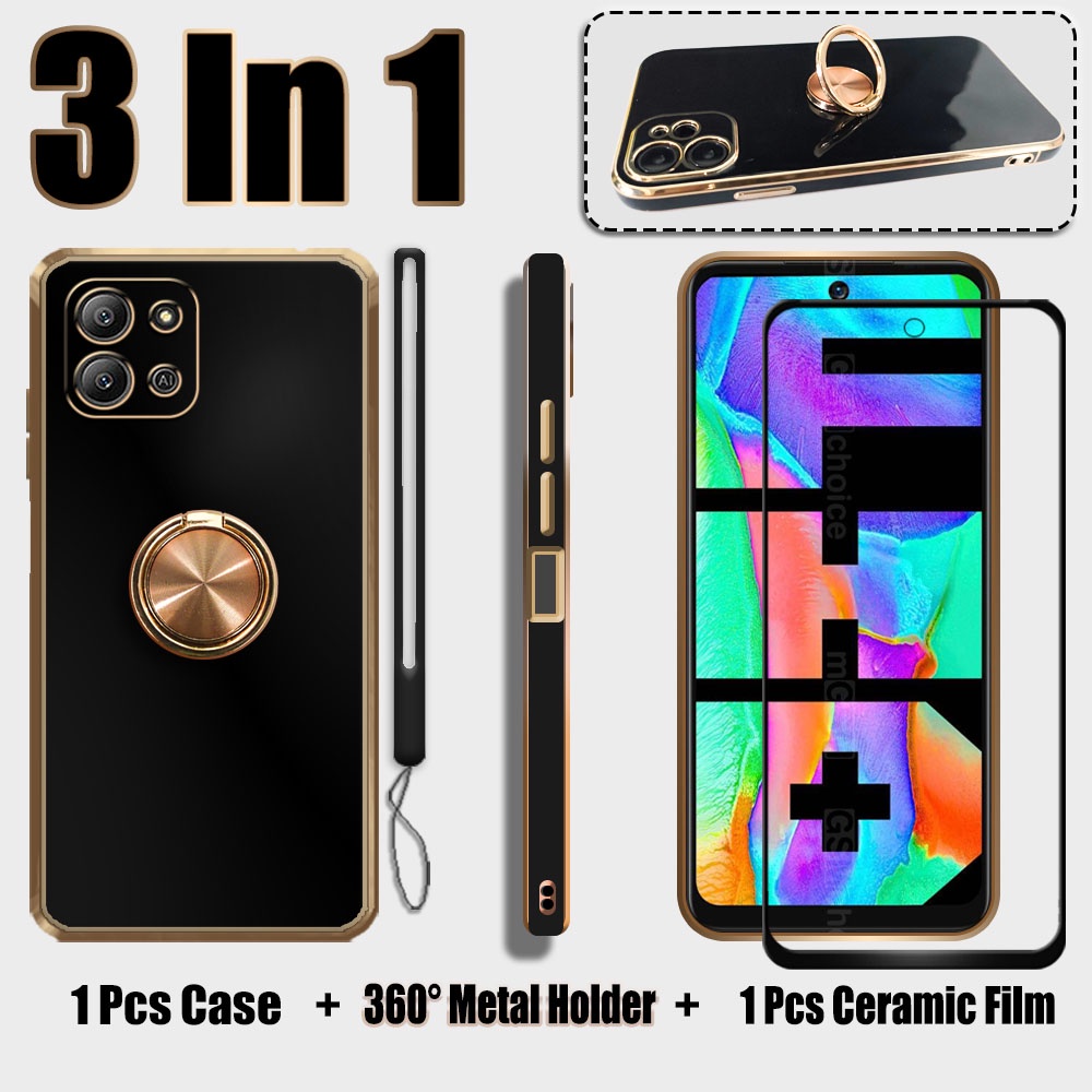 3 IN 1 For Infinix Hot 11 2022 X675 Soft Silicone Electroplated Case ...