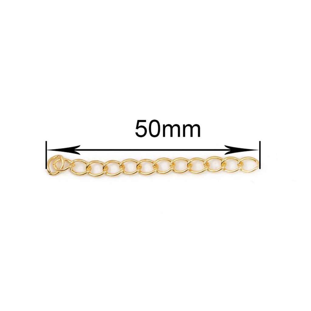 10pcs metal lengthened tail diy chain necklace tail chain connector ...