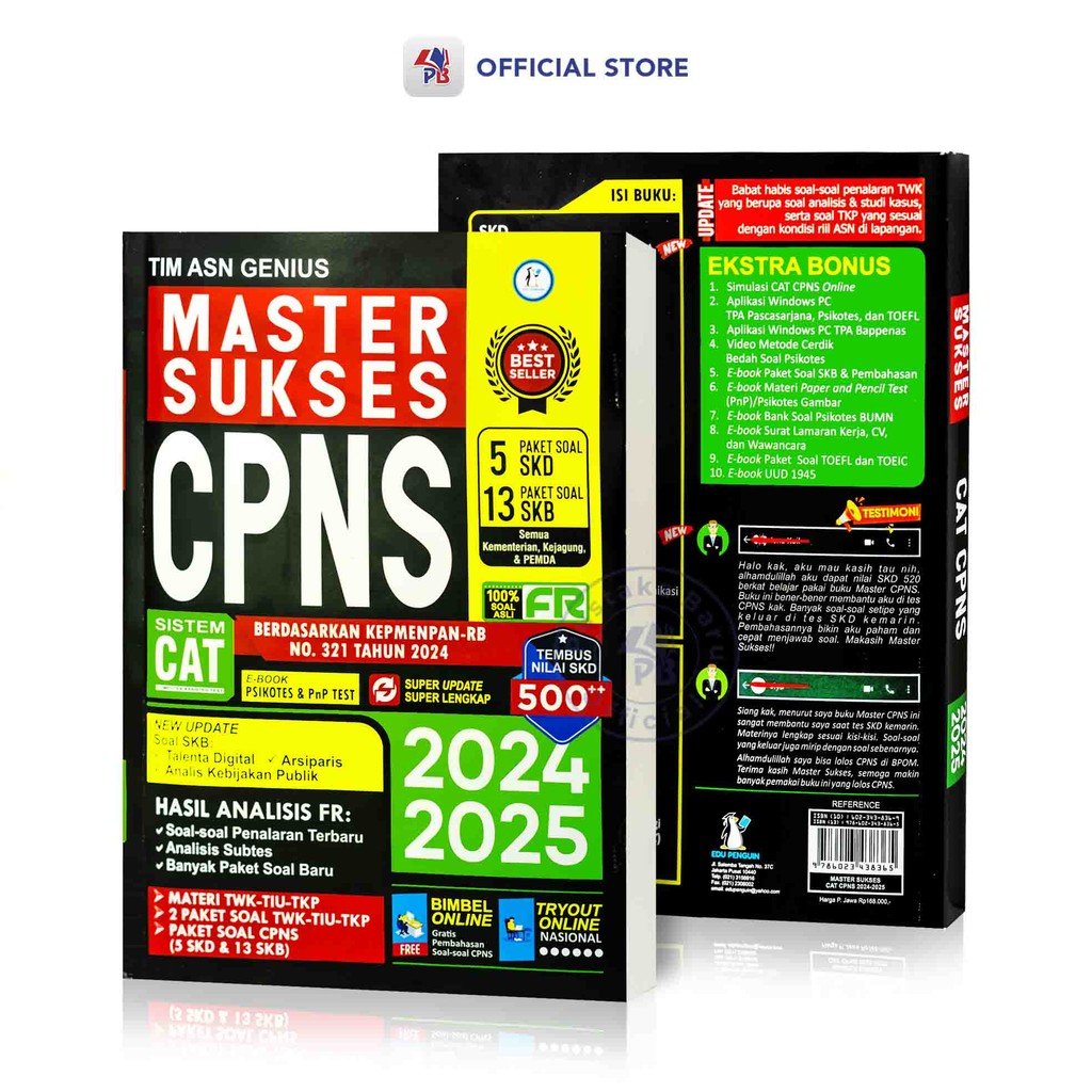 CPNS Book 2024 2025 / Master of Success for CPNS CAT System 2024 - 2025 Based on the Bank of RB ...