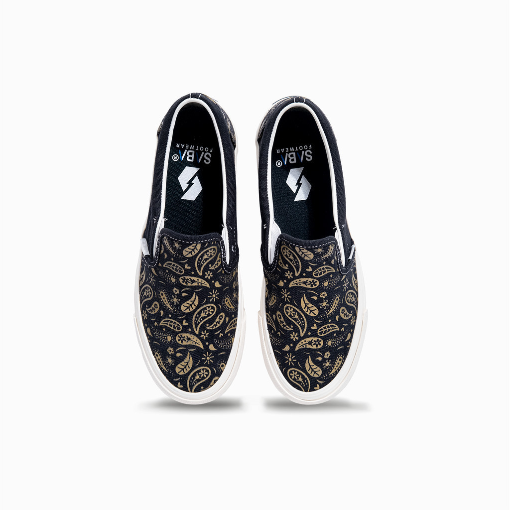 SABA Slip on Paisley Classic Gold White - Men's and Women's Casual ...