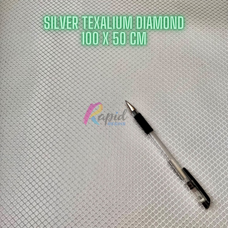 Texalium Silver Carbon Fiber Small Diamond Silver Electroplated Coated ...