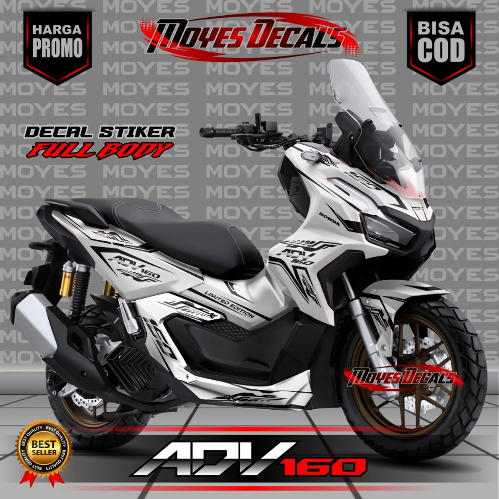 PUTIH Decal Sticker Honda ADV 160 Matrixline White Full Body | Shopee ...