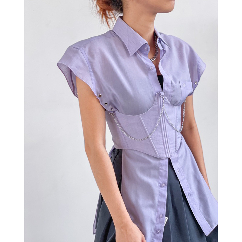 Regina Set (Reworked Shirt & Underbust Corset) | Shopee Philippines