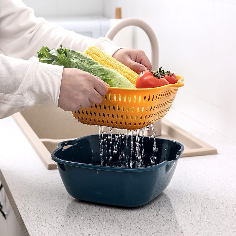 Washing Basin or Fruit Vegetable Dryer Multifunctional Strainer Water ...