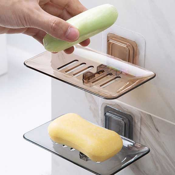 Bathroom Bar Soap Storage Rack With Adhesive Sticker Glue | Shopee ...
