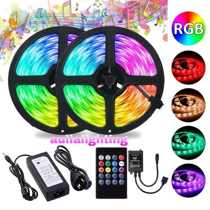Package LED RGB strip Lights 5m 10m 2835 5050 Colorful IP44 AC 220V ...