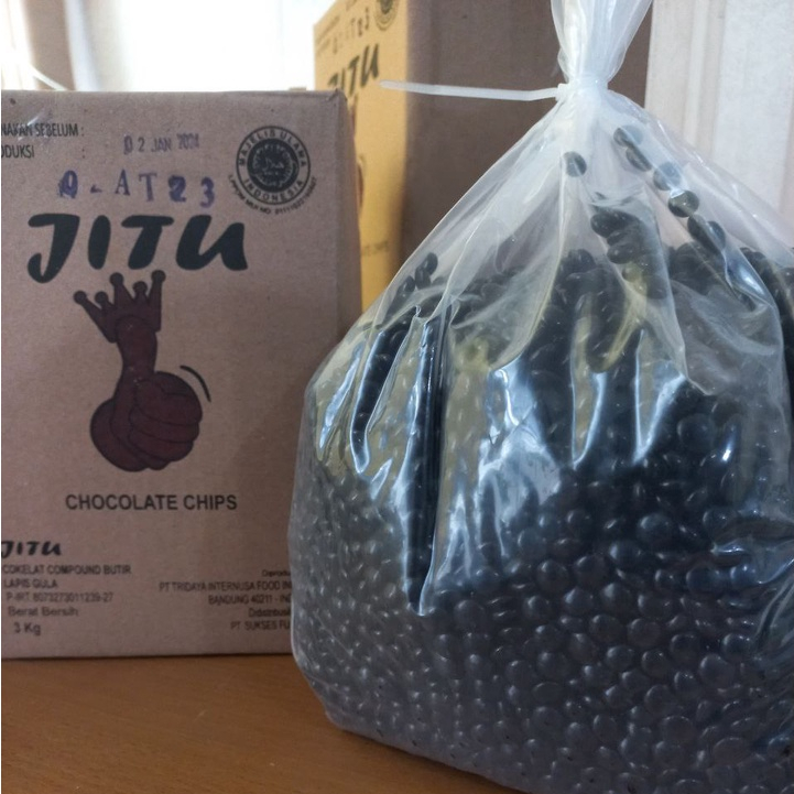 Jitu Choco Chips 1Pack 3KG 1/2 round flattened / JITU Chocolate Chips ...