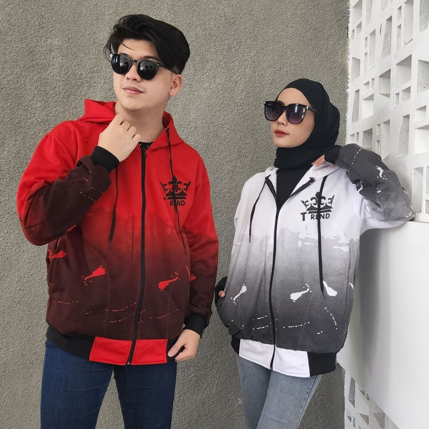 (isi 2pcs) Latest couple Jacket/semi parka Jacket/couple couple hoodie ...