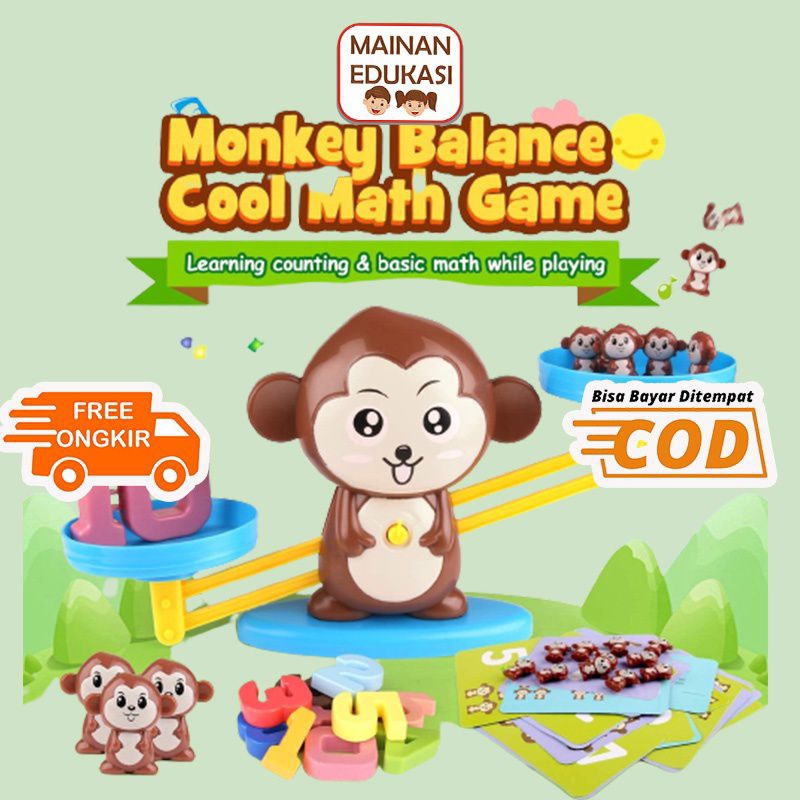 Kids Toys Counting Monkey Balance Learn To Count Math | Shopee Philippines