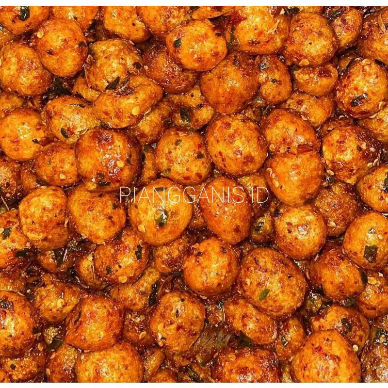 Cimol Spicy Crispy Orange Leaves weighing 100 grams / cimol viral snack ...