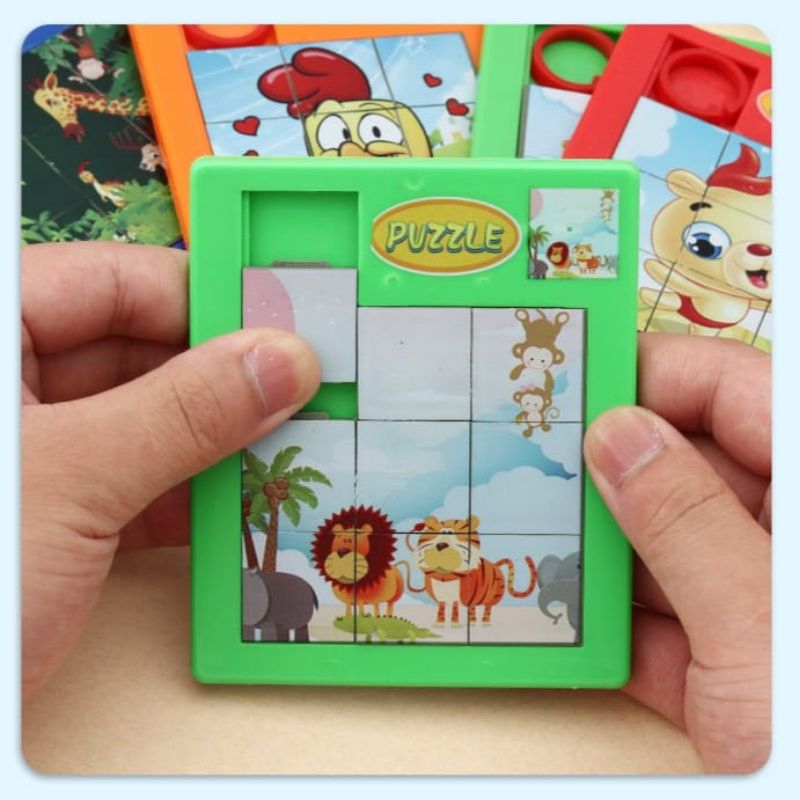 Puzzle Toys Slide Block Block Block Character Old School Toys For ...