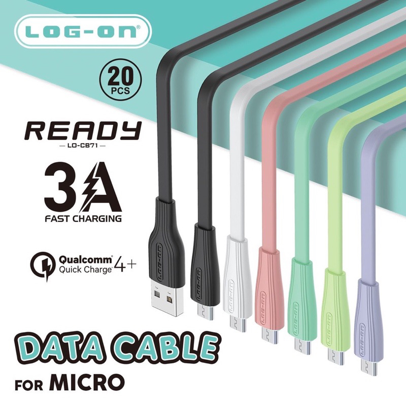 Log ON CABLE QC 4+ 3A MICRO & TYPE C LO-CB71 FAST CHARGING 1M (PRICE ...