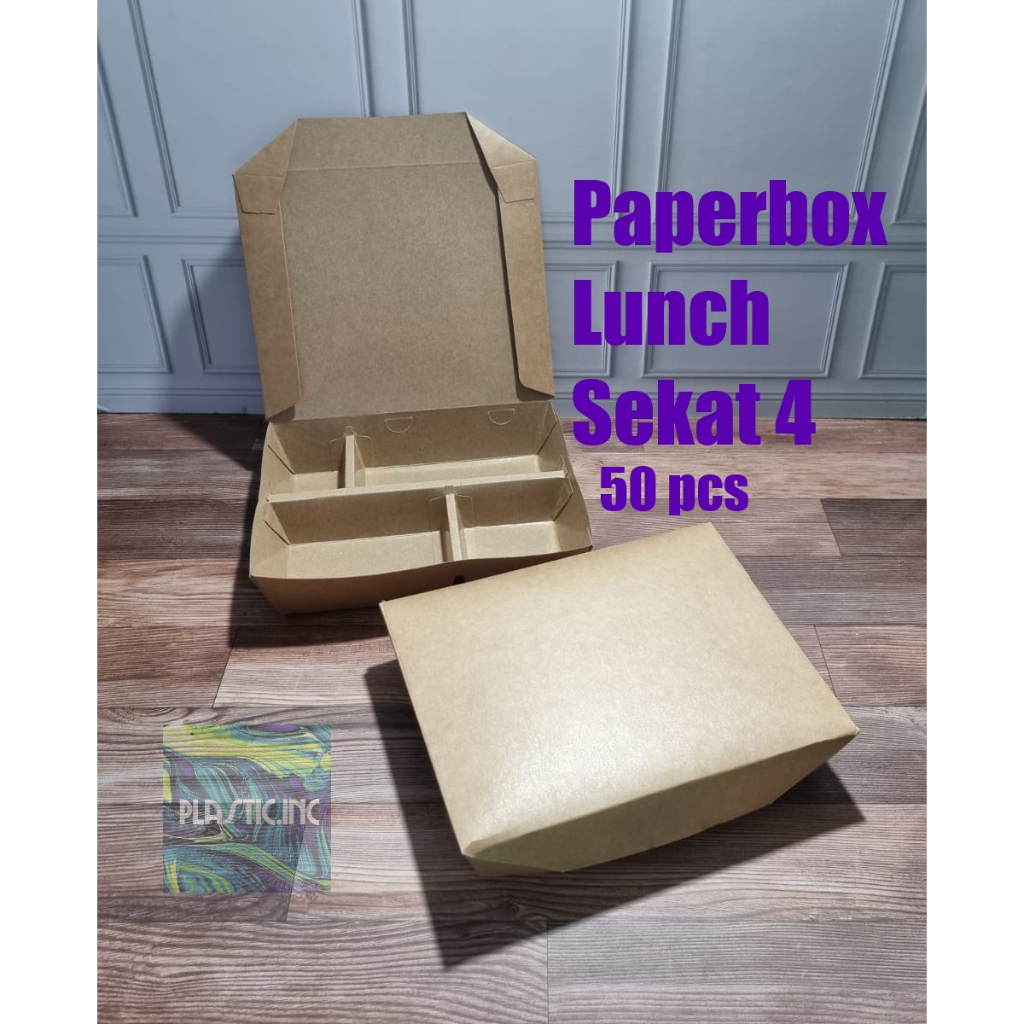 Paper Lunch Box 4 partitions Kraft/Paper Lunch Box 4 partitions ...