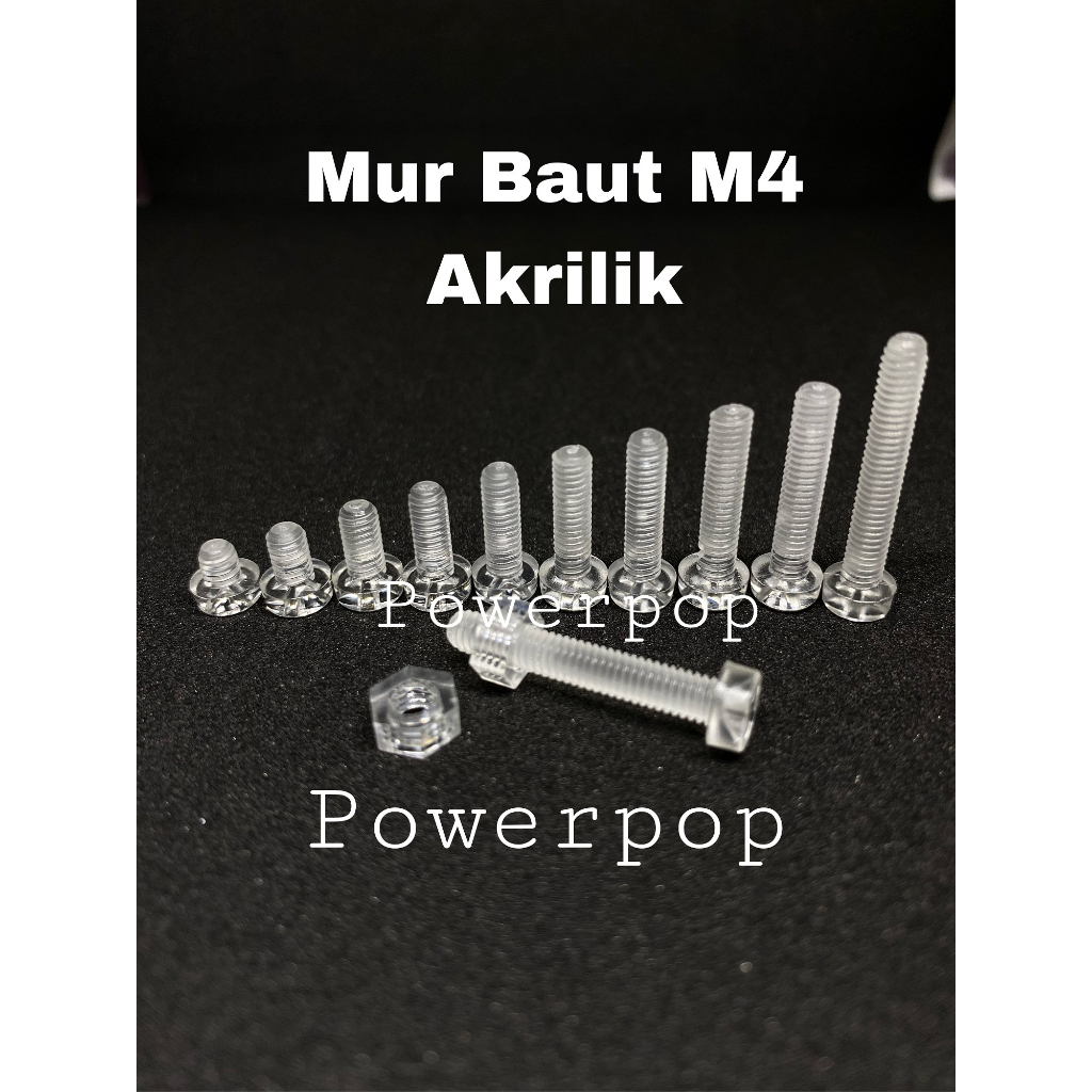 Clear transparent M4 acrylic bolt nuts | Shopee Philippines