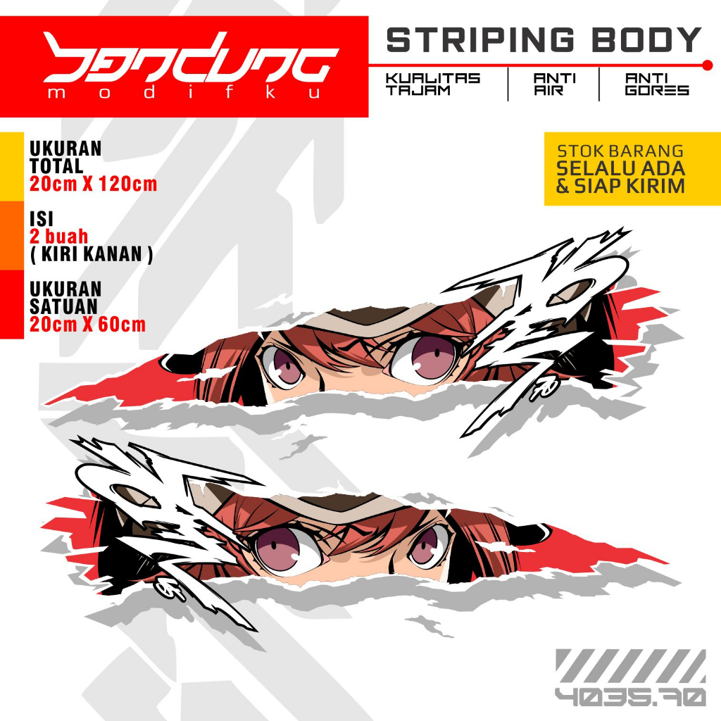 Anime MOTORCYCLE / CAR striping Decal stickers 3 | Shopee Philippines