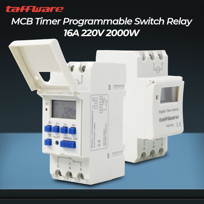 Mcb POWER POWER POWER TIME PROGRAMMABLE TIME SWITCH RELAY 16A 220V ...