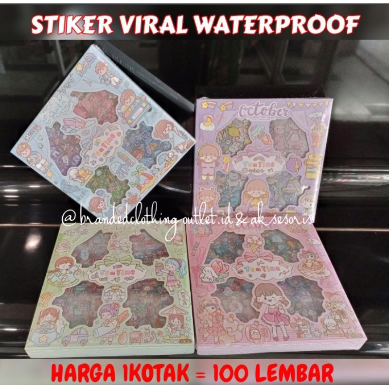 (100 SHEETS) MOMO WATERPROOF STICKER / VIRAL STICKER WITH CUTE KOREAN ...