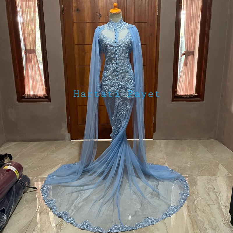 Blank Akad Kebaya with Front Buttons | Tail Kebaya | Free bridal Kebaya ...