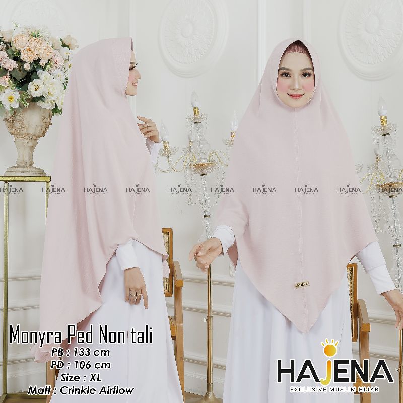 Khimar MONYRA CRINKLE AIRFLOW PREMIUM JILBAB HIJAB HIJAB Original HAJENA | Shopee Philippines