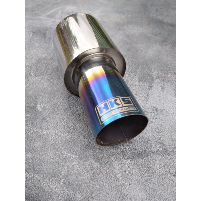 HKS stenlis car racing exhaust, short type, HKS baby car exhaust, dry ...