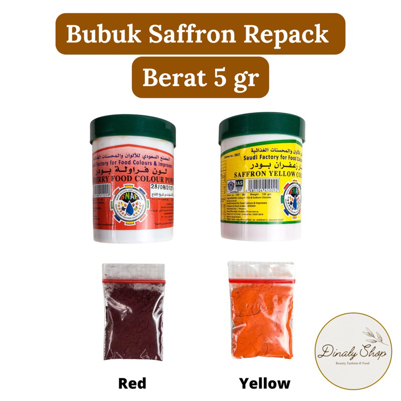 SAFFRON POWDER 5 GR REPACK | SAFRON | ZAFARON | NATURAL FOOD COLORING ...
