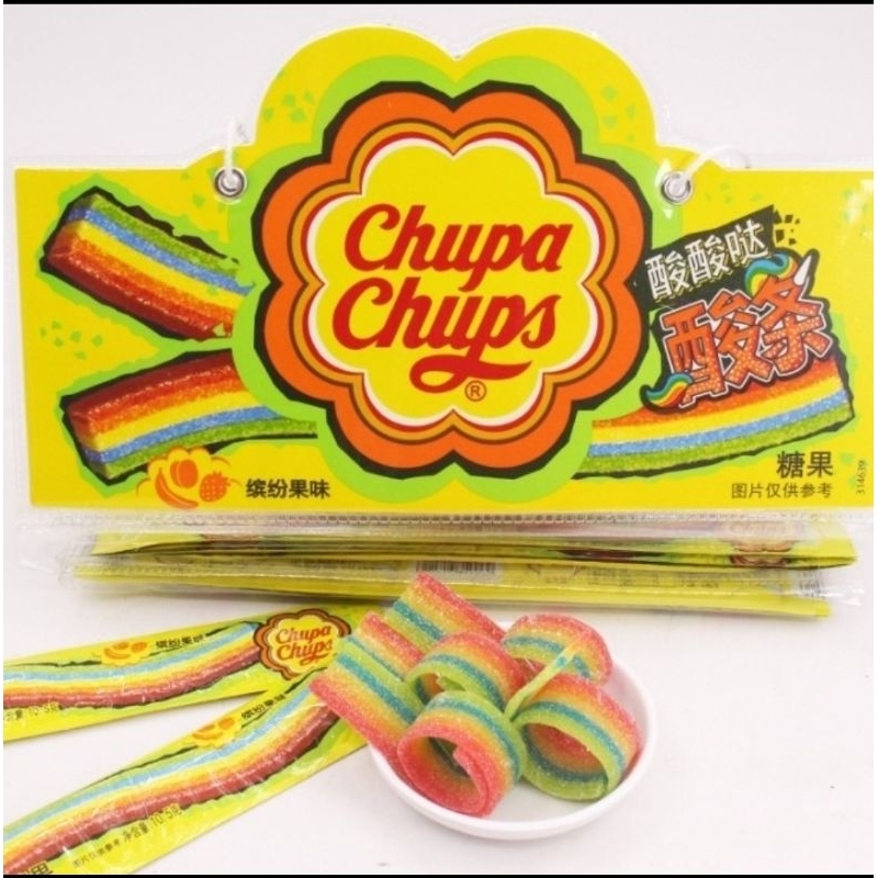 Chupa Chups SOUR BELT Chewing Candy with Various Fruit Flavors - Buy ...