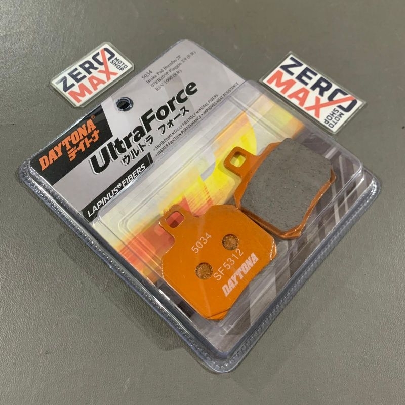Daytona Lapinus Fibers 2 Large Piston Brake Pads for Brembo P2 Calipers ...