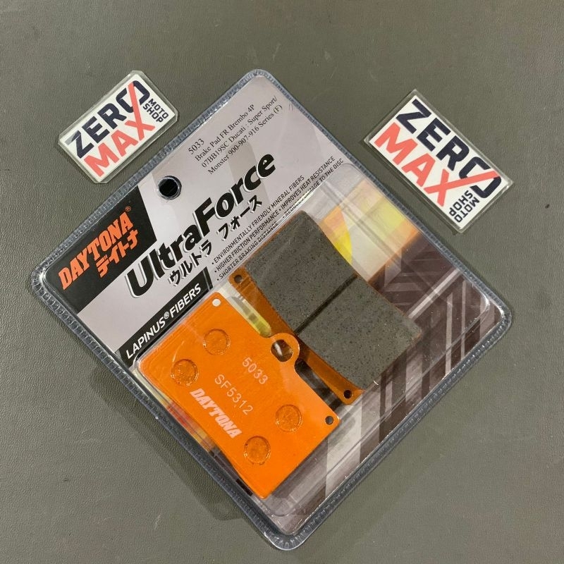 Daytona Lapinus Fibers 4 Large Piston Brake Pads for Brembo P4 Calipers ...