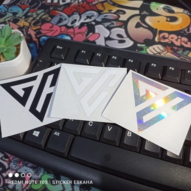 Gc Logo Cutting Sticker Viral Sticker Embossed Fast Motion | Shopee ...