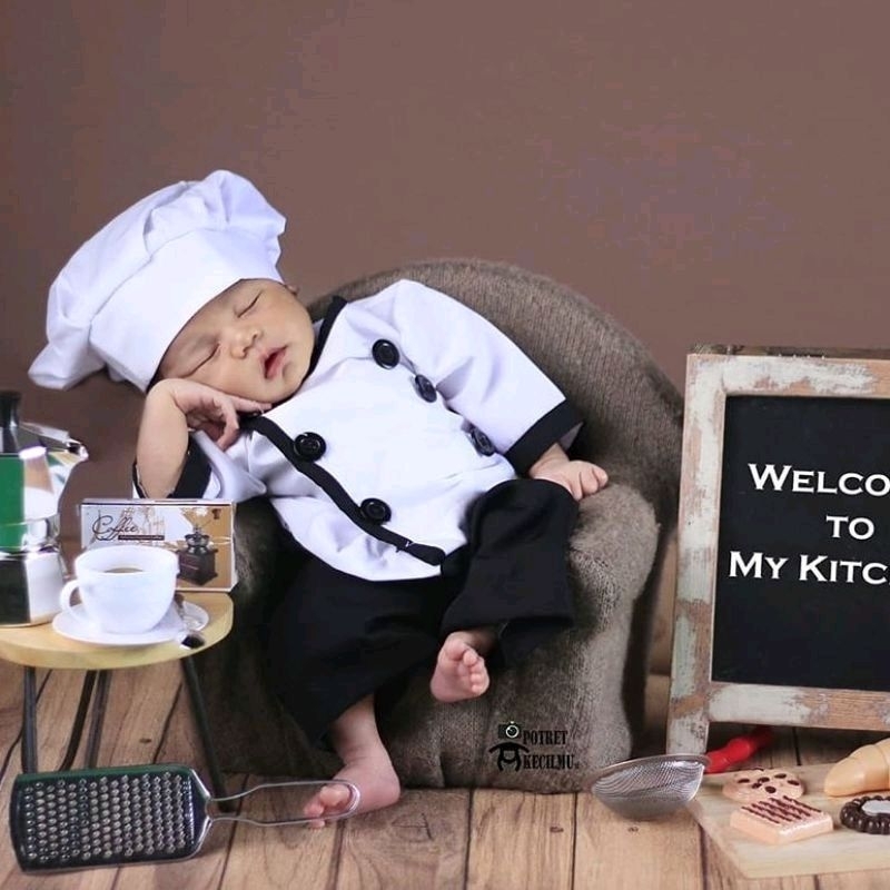 New Catalog Of Chef Clothes Chef Boys Costume Photo Newborn Baby Photo ...