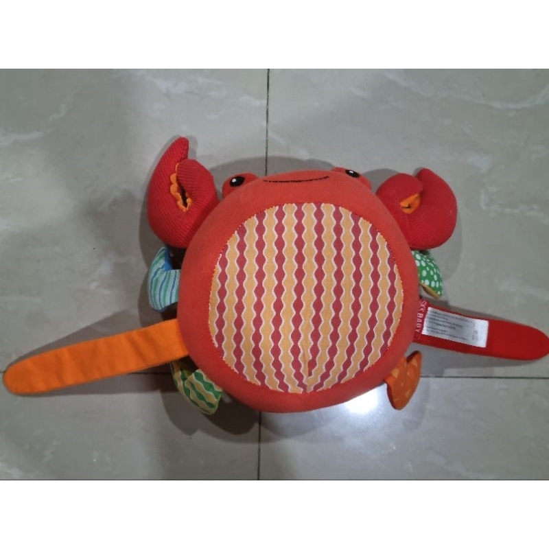 SKK baby - plush crab doll toy crab doll sensory baby rattle | Shopee ...