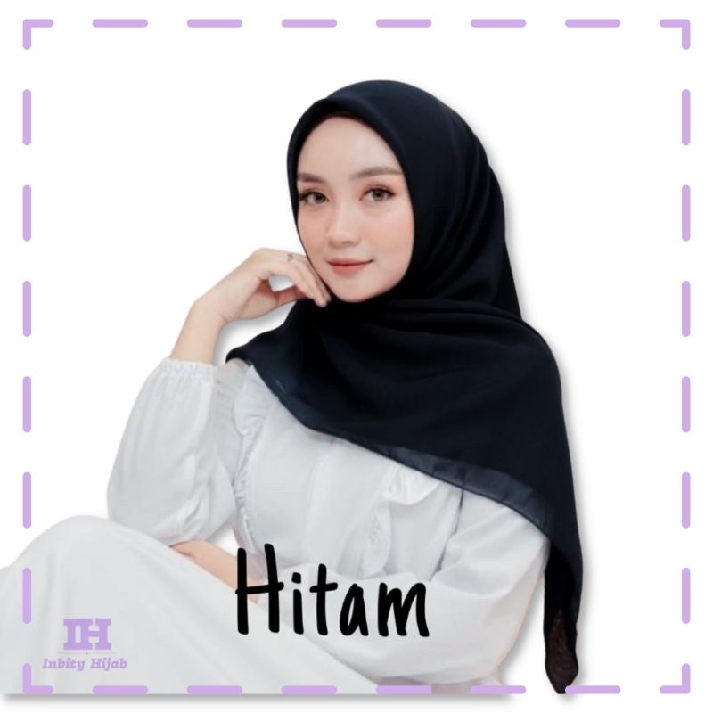 HITAM Bella SQUARE BLACK HIJAB/HIJAB | Shopee Philippines