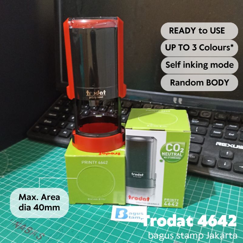 Trodat Printy Round Automatic Stamp 4630 4642 Custom Text Logo Diameter 3cm 4cm | Shopee Philippines