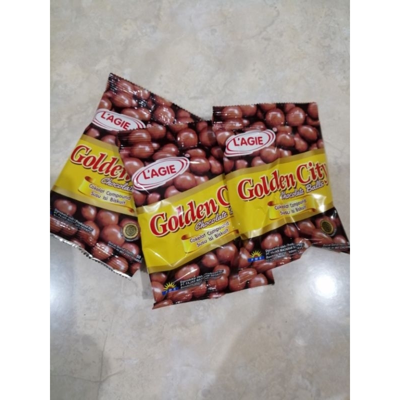 Lagie golden city balls Chocolate Delicious Chocolate 50g | Shopee ...