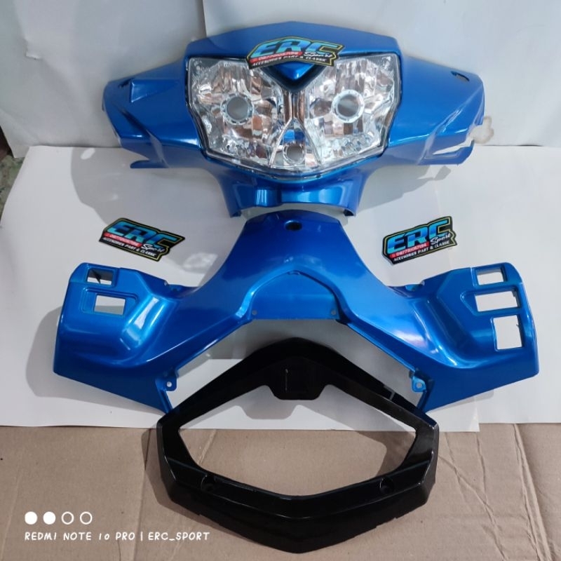 Shogun 125 new RR shogun 125 new FL front and rear shell, light blue ...