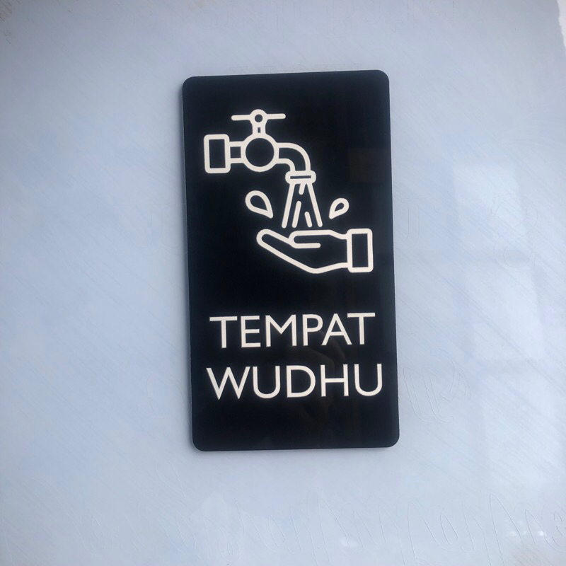 Acrylic Sign that says Ablution Place / Acrylic Sign Board | Shopee ...