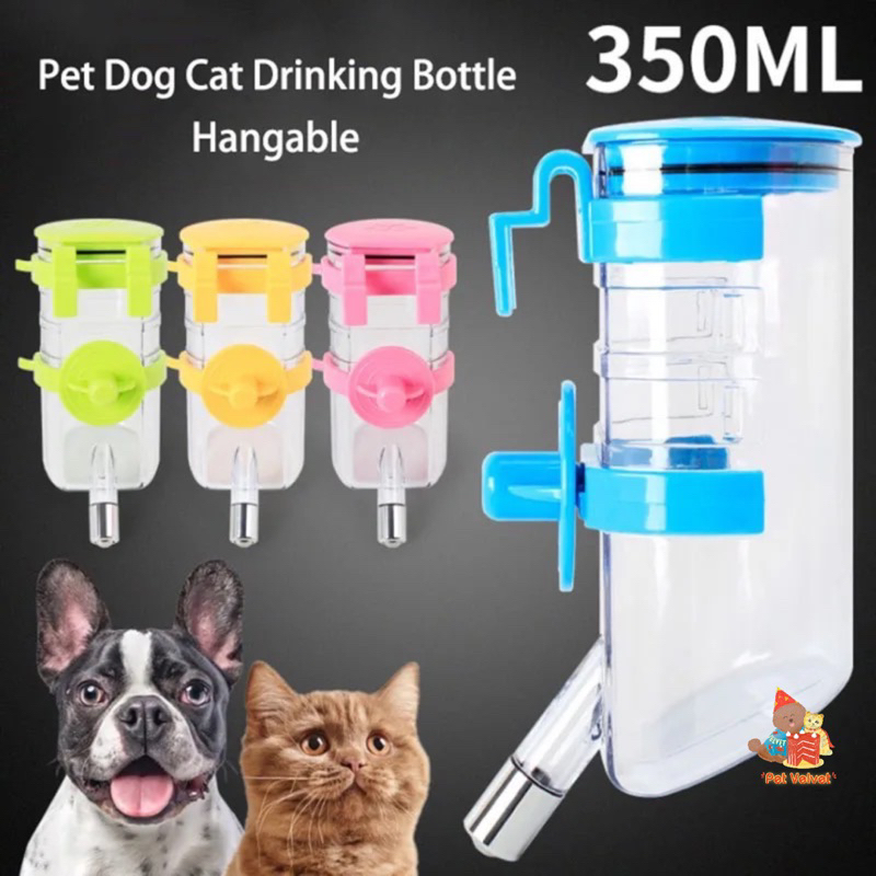 Pet Cage Hanging Drinking Bottle 350ml - Premium Dog Cat Cage Hanging ...