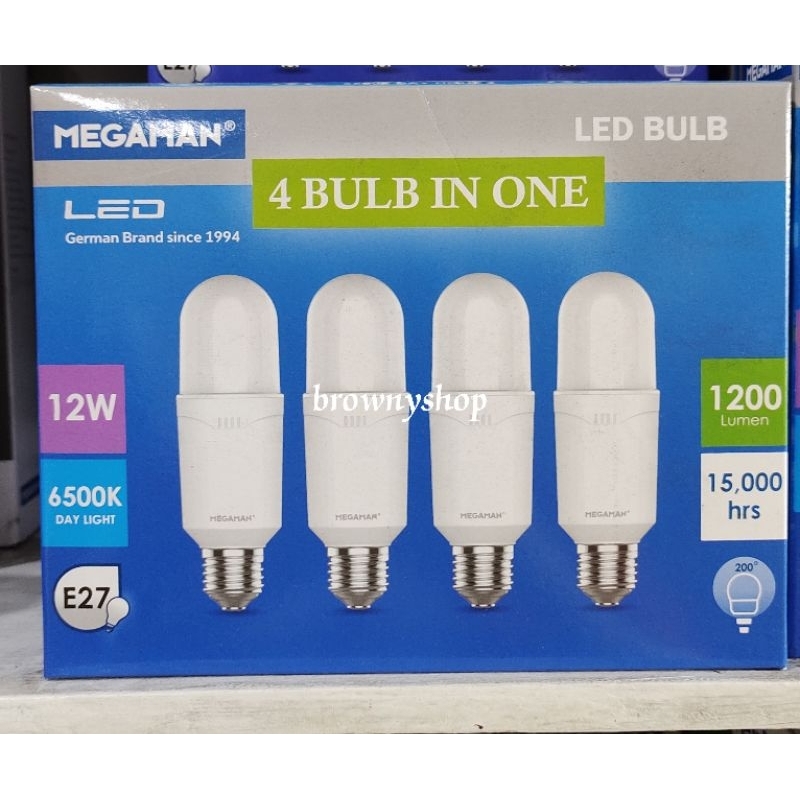 MEGAMAN STICK 12W LED P BULB LIGHT (4 PC) | Shopee Philippines