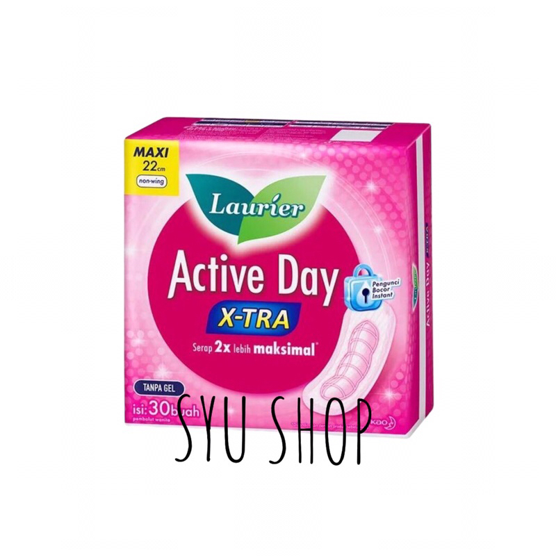 Laurier active super maxi NON WING 30DAY | Shopee Philippines