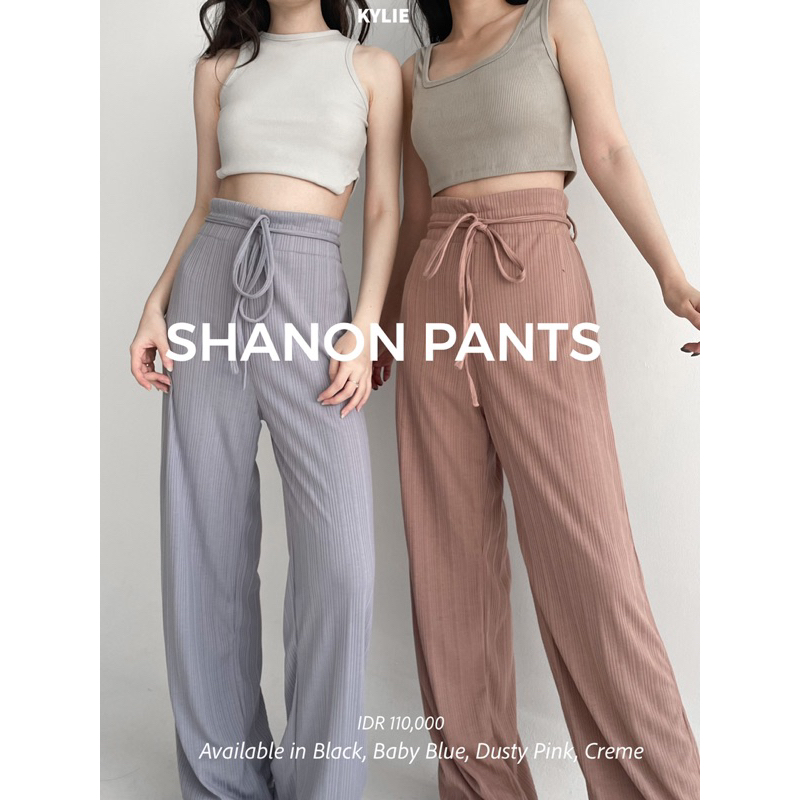 Shanon PANTS (Long HIGHWAIST Dress With Cool KNIT Material) | Shopee ...