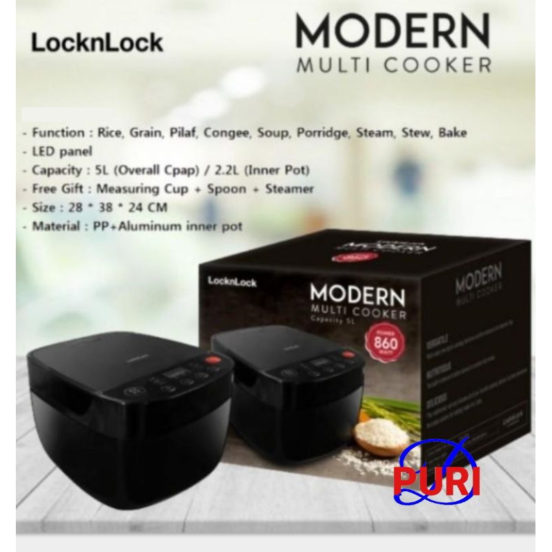 Locknlock Modern Multi Cooker 700W Lock n Lock & Rice Cooker 2.2L ...