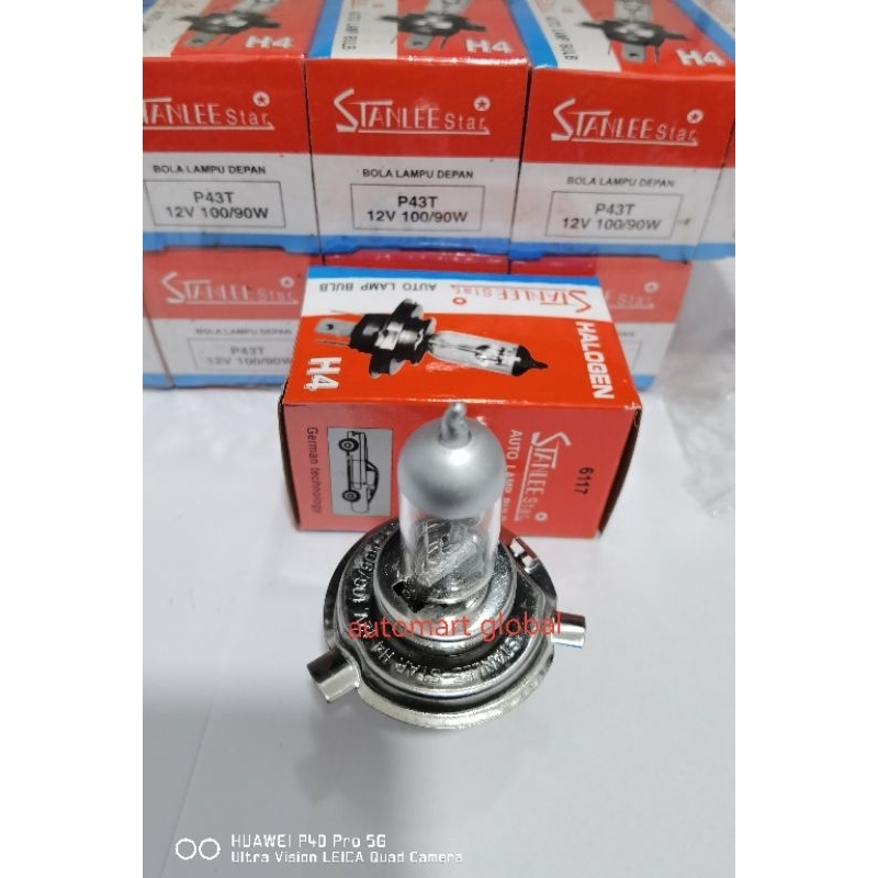 Halogen light bulb h4 12 volt 100/90 Watt stanley star | Shopee Philippines