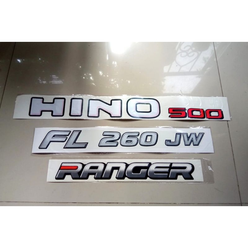 Hino 500 FL 260 JW ranger stickers / hino 500 ranger stickers / hino ...