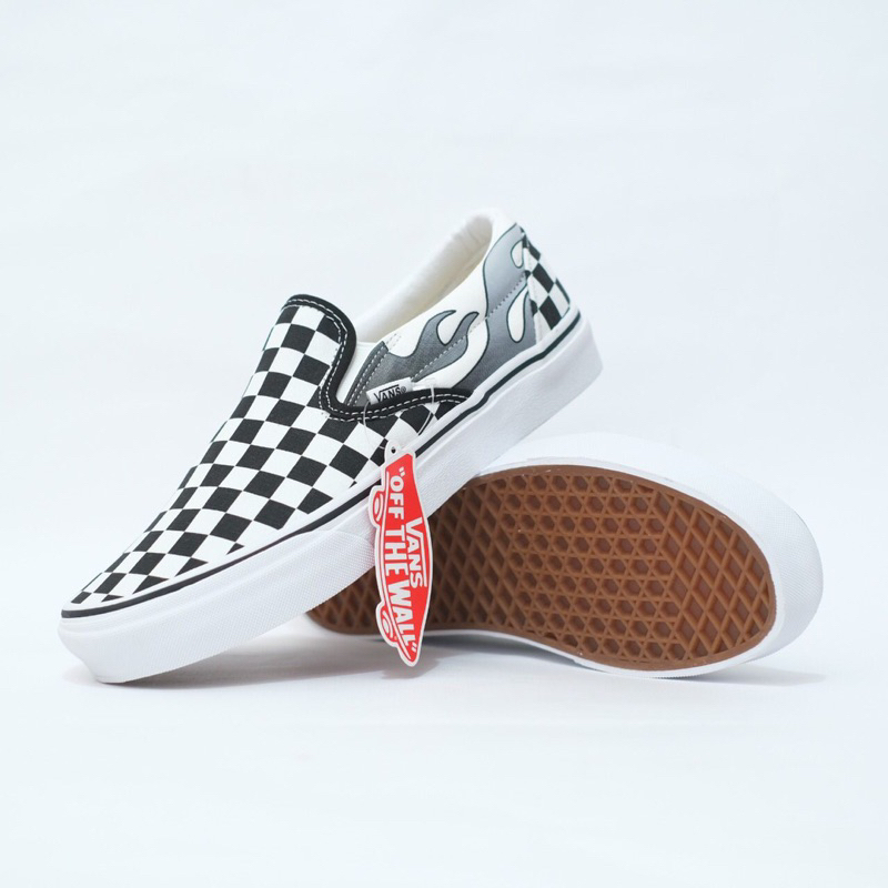 Vans Slip On Checkerboard Flame (100% ORIGINAL) | Shopee Philippines