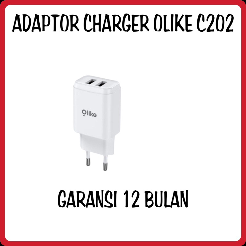 Adapter / DUAL PORT USB CHARGER HEAD OLIKE C202 1 YEAR WARRANTY ...