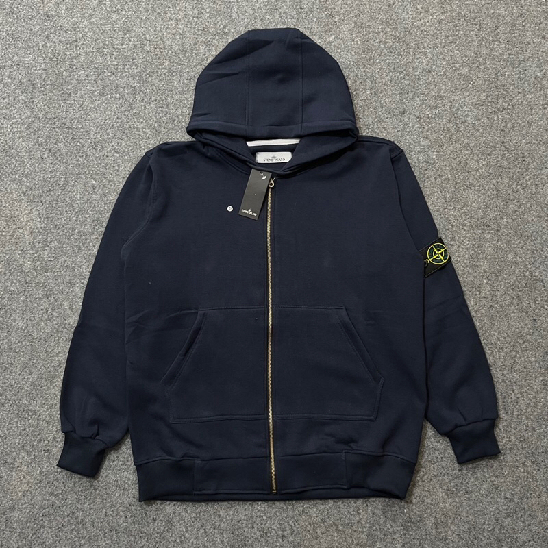 Jacket Sweater Zipper STONE ISLAND Navy Patch Edge Like Original ...